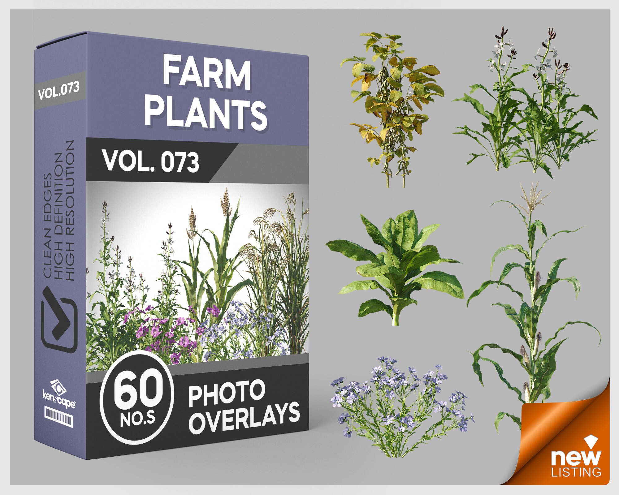 60 Farm Plants Photo Overlays for Photoshop, Vegetables, Plants, Food ...