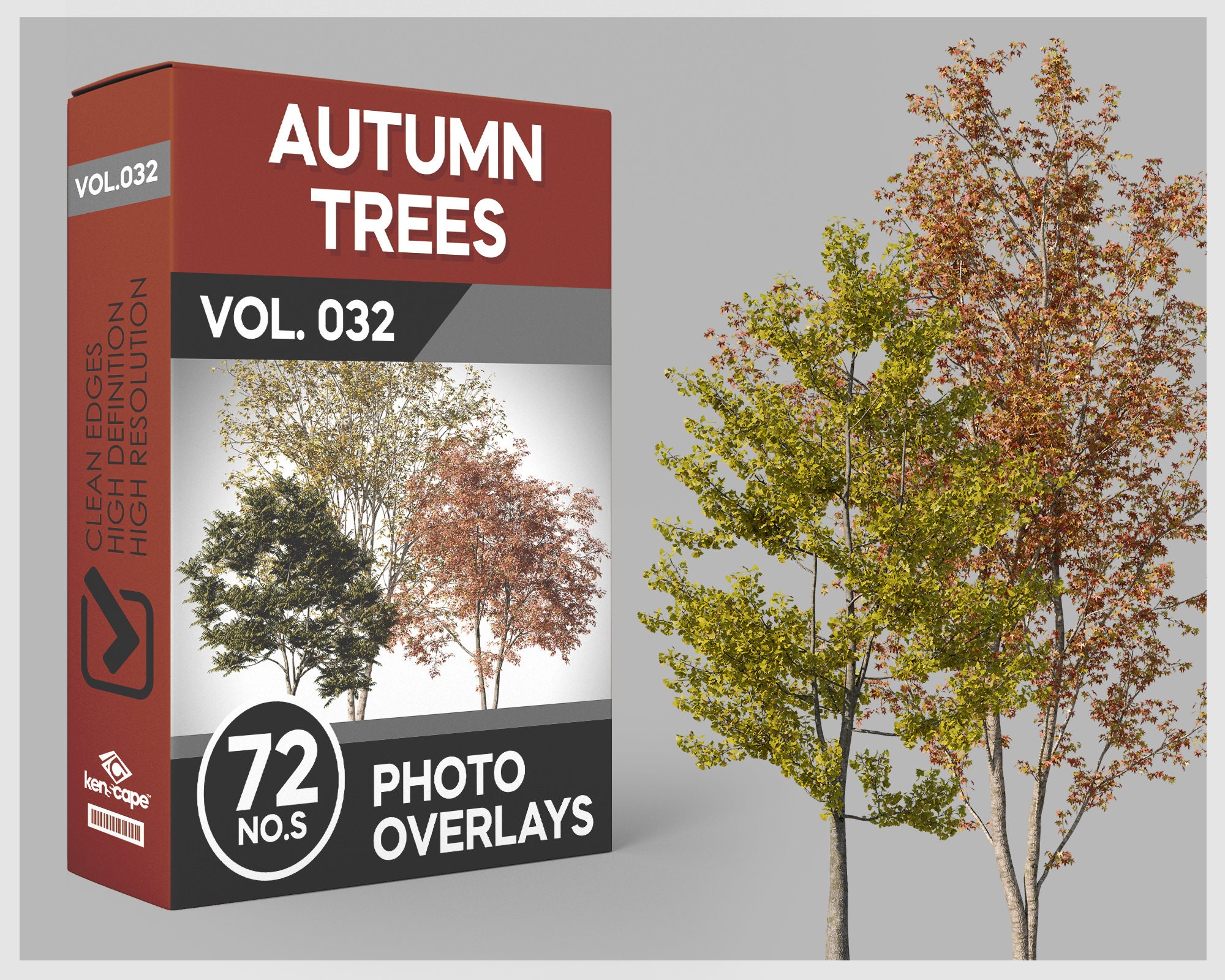 72 Autumn Trees Photo Overlays for Photoshop, Trees, Fall Trees ...