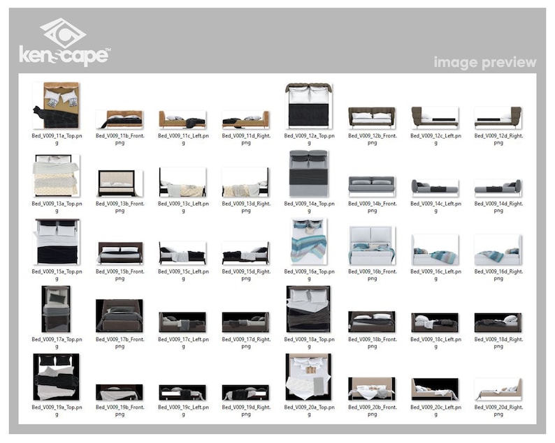 80 Modern Beds Photo Overlays for Photoshop, Beds, Interior, Cutouts ...