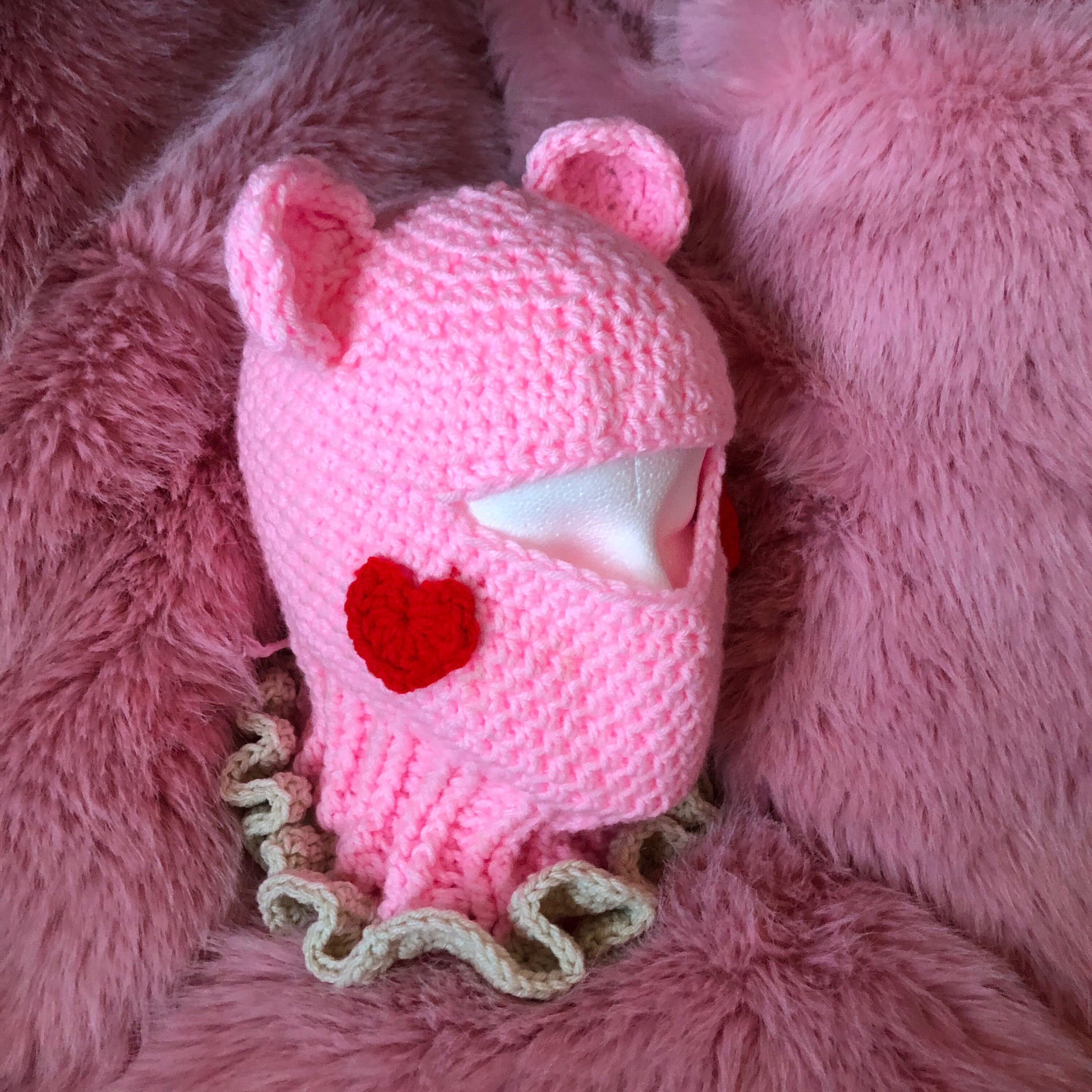 Lovecore Bear Crochet Balaclava custom - Etsy