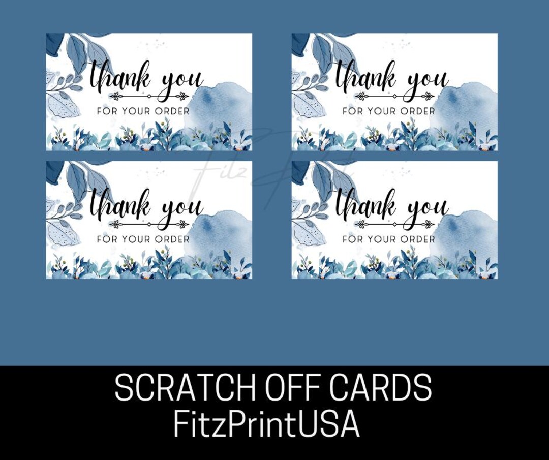 Thank You Insert Cards, Small Business Marketing, Promotional Swag ...