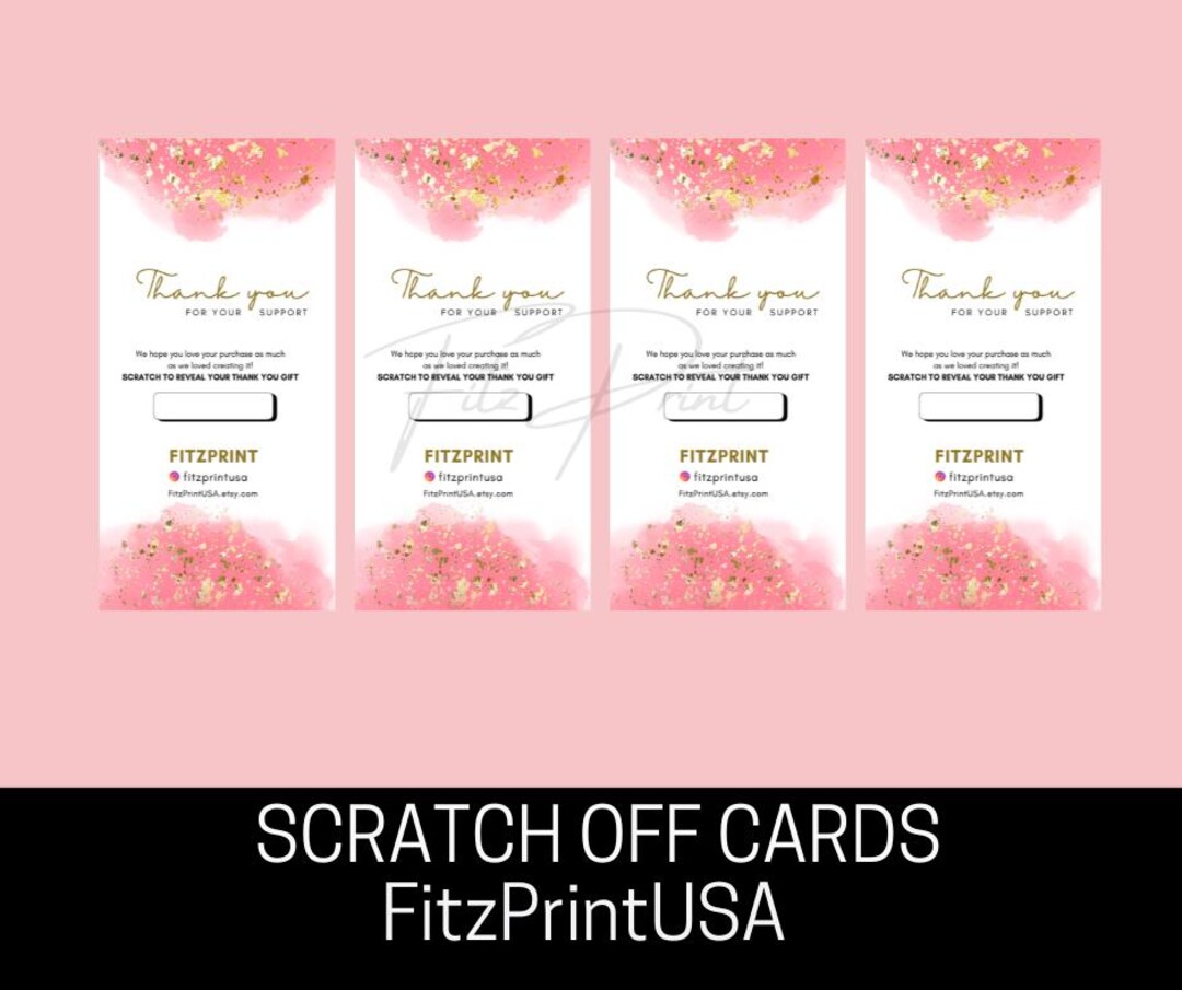 Scratch to Win Scratch off Card, Scratch off Cards, Small Business ...