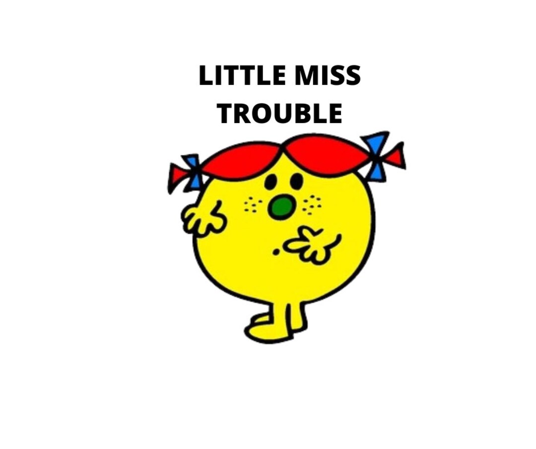 Little Miss Trouble, Little Miss, Mr.men Sticker, Meme Sticker, Decal ...