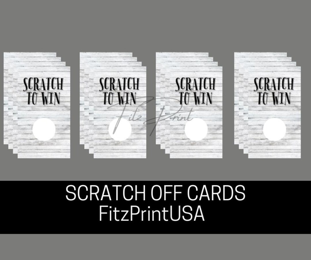 Scratch to Win Scratch off Card, Scratch off Cards, Small Business ...