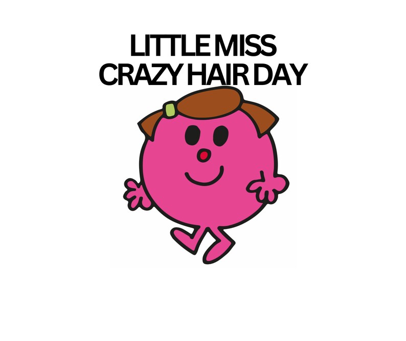 Little Miss Crazy Hair Day, Mr.men Sticker Bumper Sticker, Meme Sticker ...