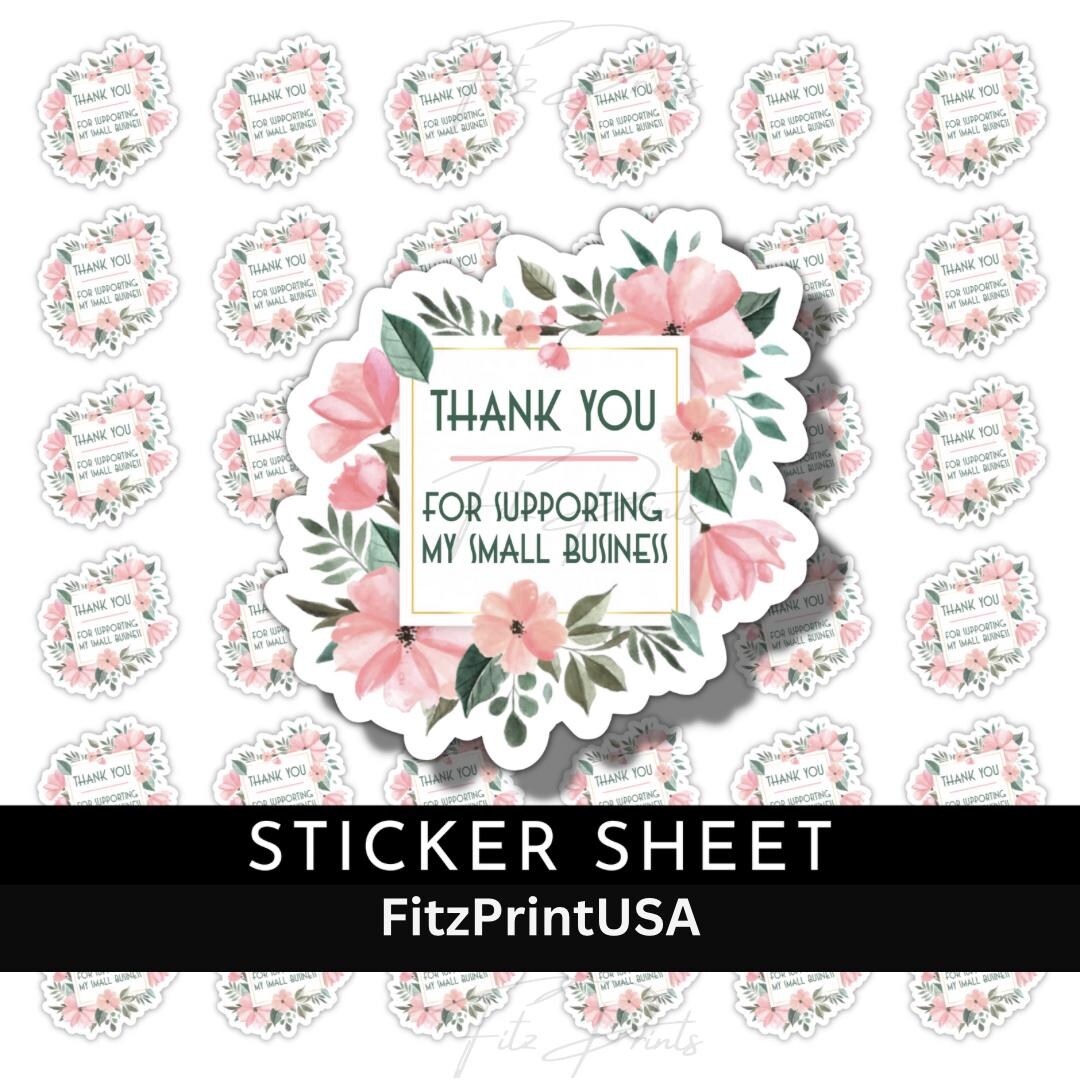 Thank You Stickers, Thank You for Supporting My Small Business Sticker ...