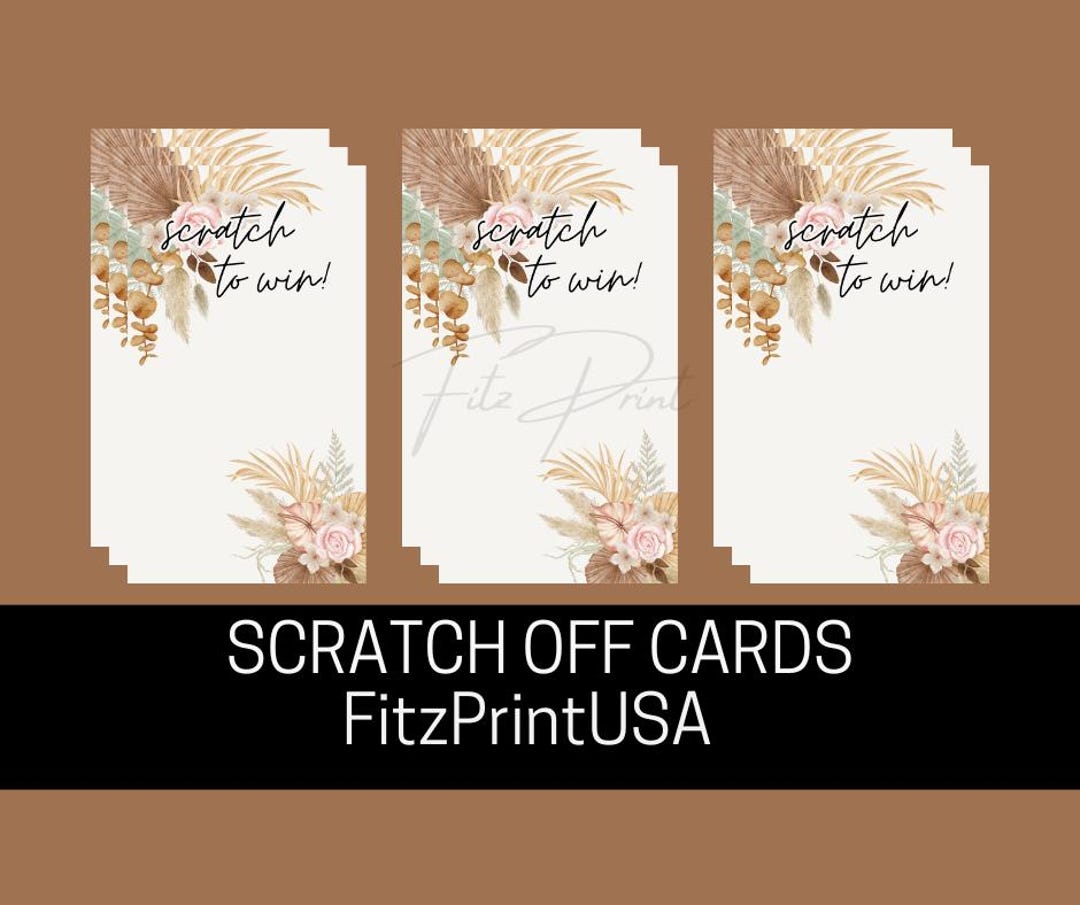 Scratch to Win Scratch off Card, Scratch off Cards, Small Business ...