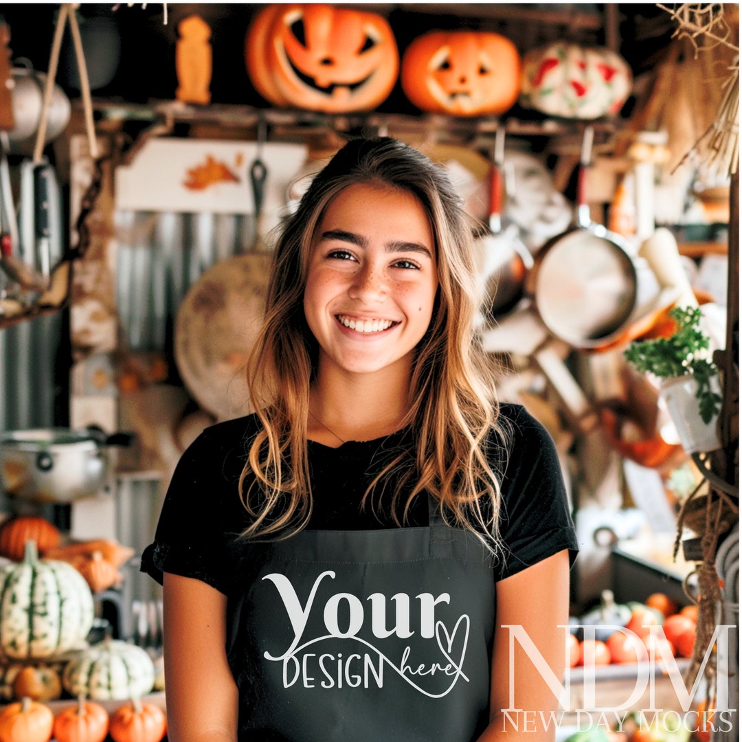 Apron Mockup Black Apron Country Kitchen Mockupn Halloween Mockup ...