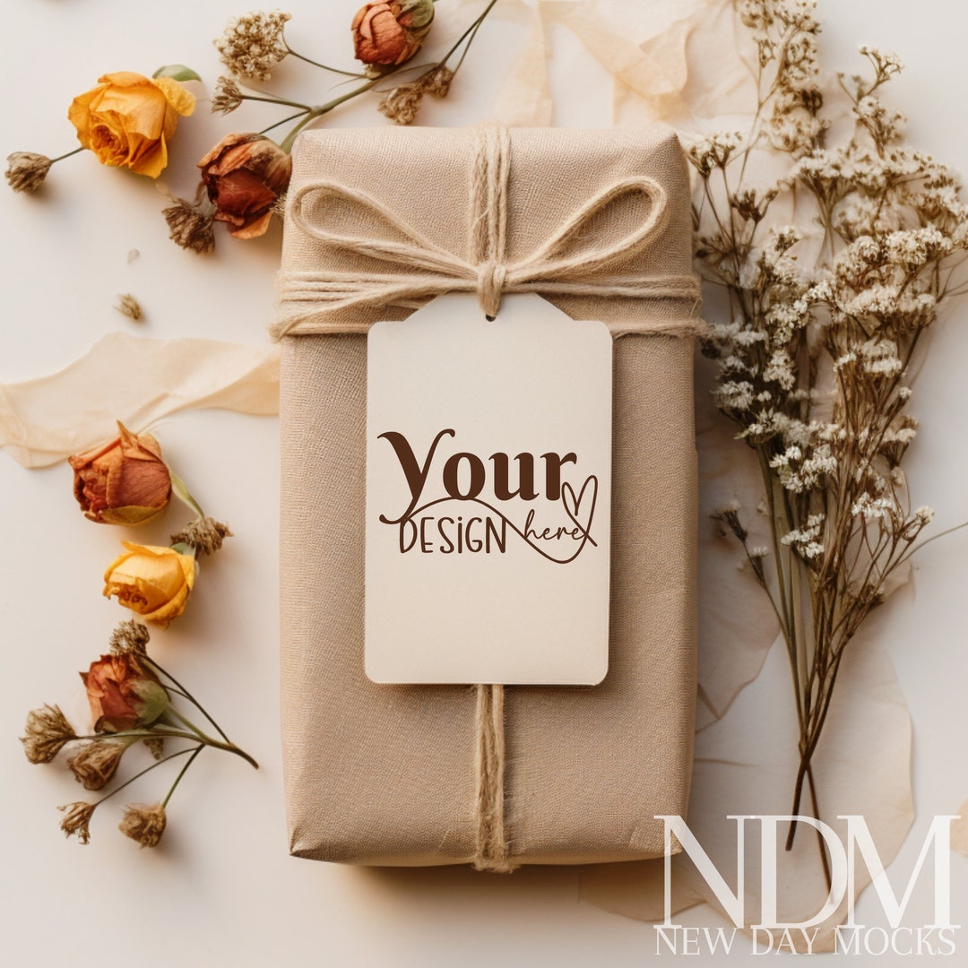 Present Tag Mockup Gift Tag Mock up Label Mock up Tag Mock up Canva ...