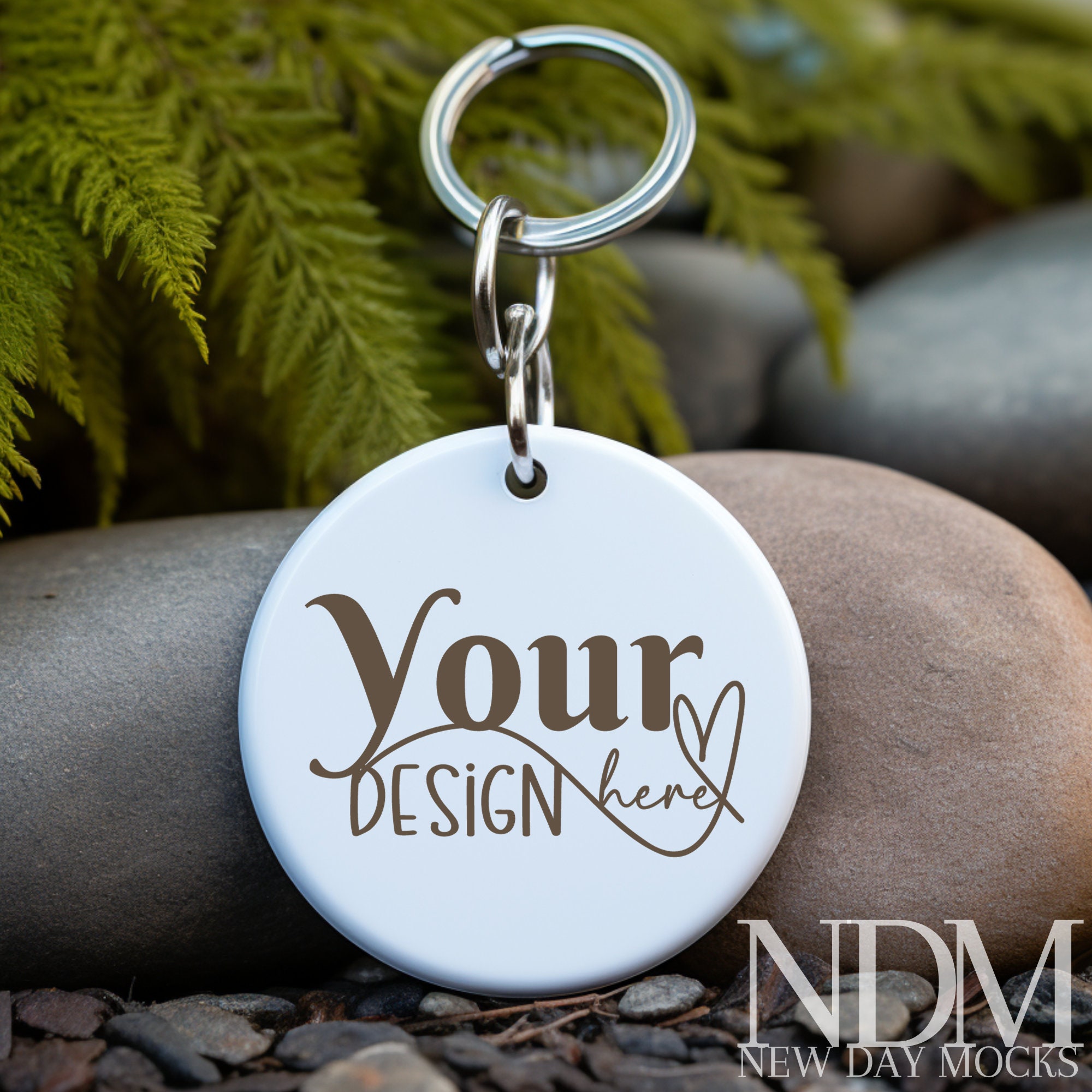 Key Chain Mockup Natural Mockup Blank Key Chain White Keychain Keyring ...