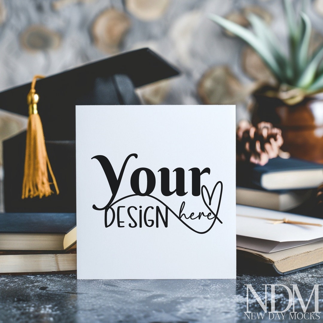 Greeting Card Mockup Graduation Mockup Invitation Mock up Blank Card ...