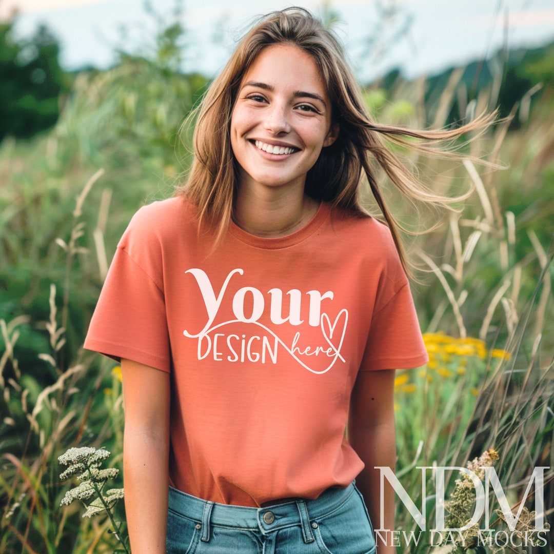 Yam Comfort Color C1717 Yam Mockup Oversized Yam Outdoors Mockup Model ...