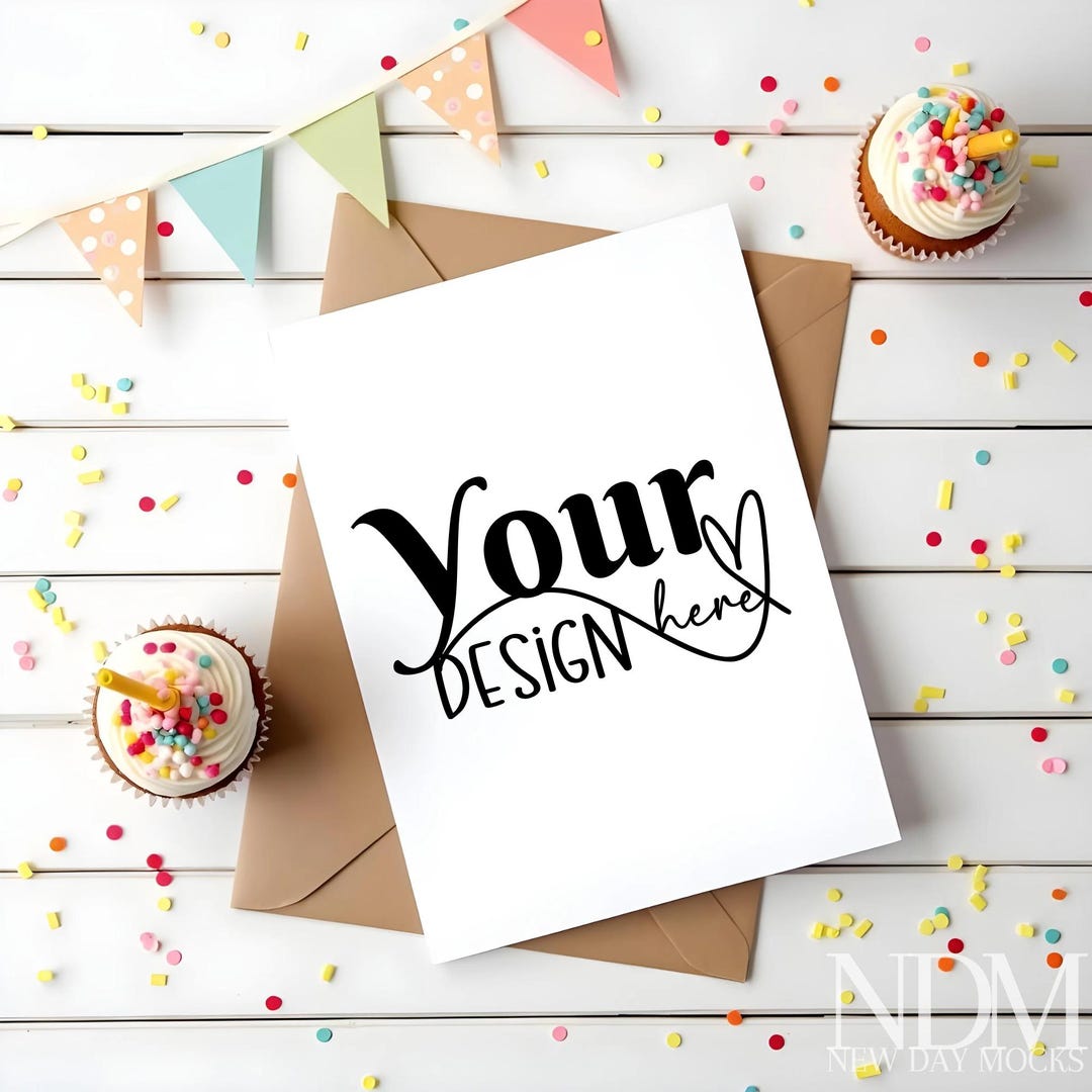 Card Mockup Birthday Invitation Mockup Blank Card Greeting Card Mockup ...