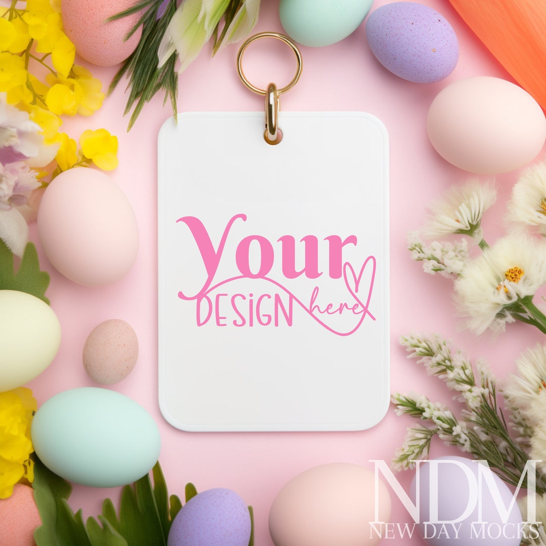 Key Chain Mockup Easter Mockup Rectangle Keychain Mockup Blank Key ...