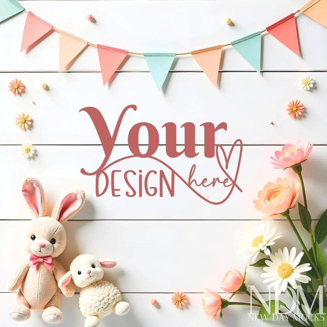 Easter Flatlay Background Spring Product Background Mockup Easter Flat ...