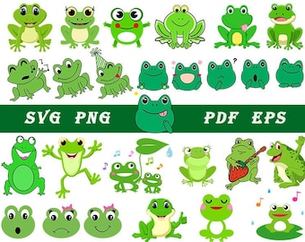 Frog Svg - Etsy
