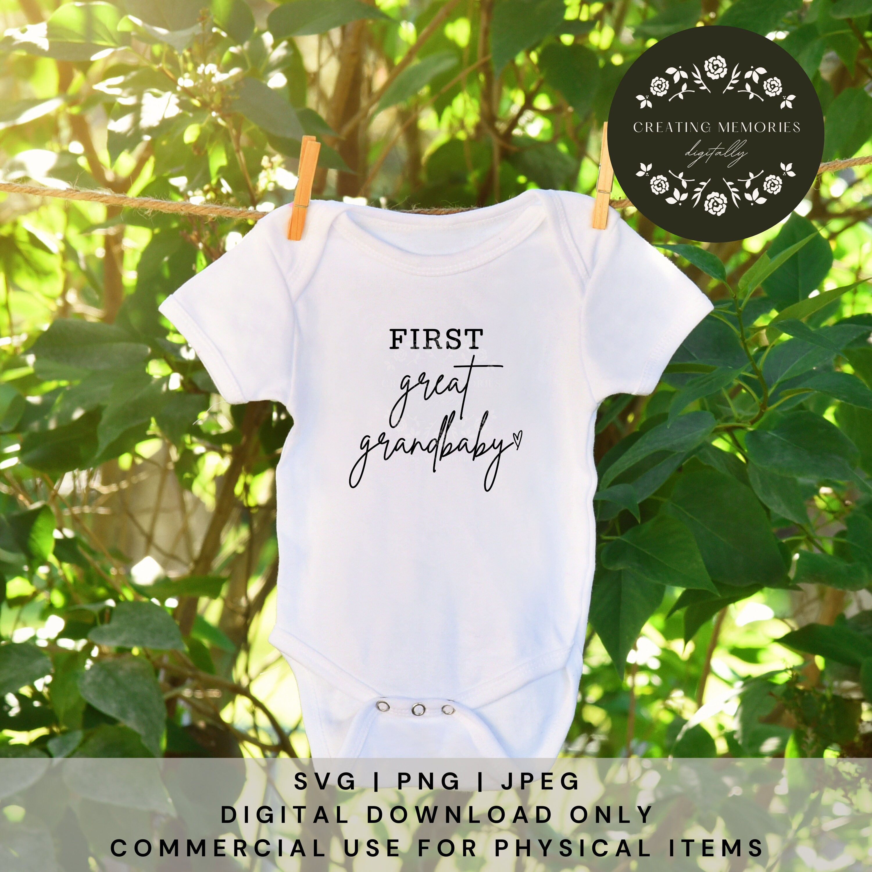 First Great Grandbaby SVG, Baby Shower Gift, Instant Download ...