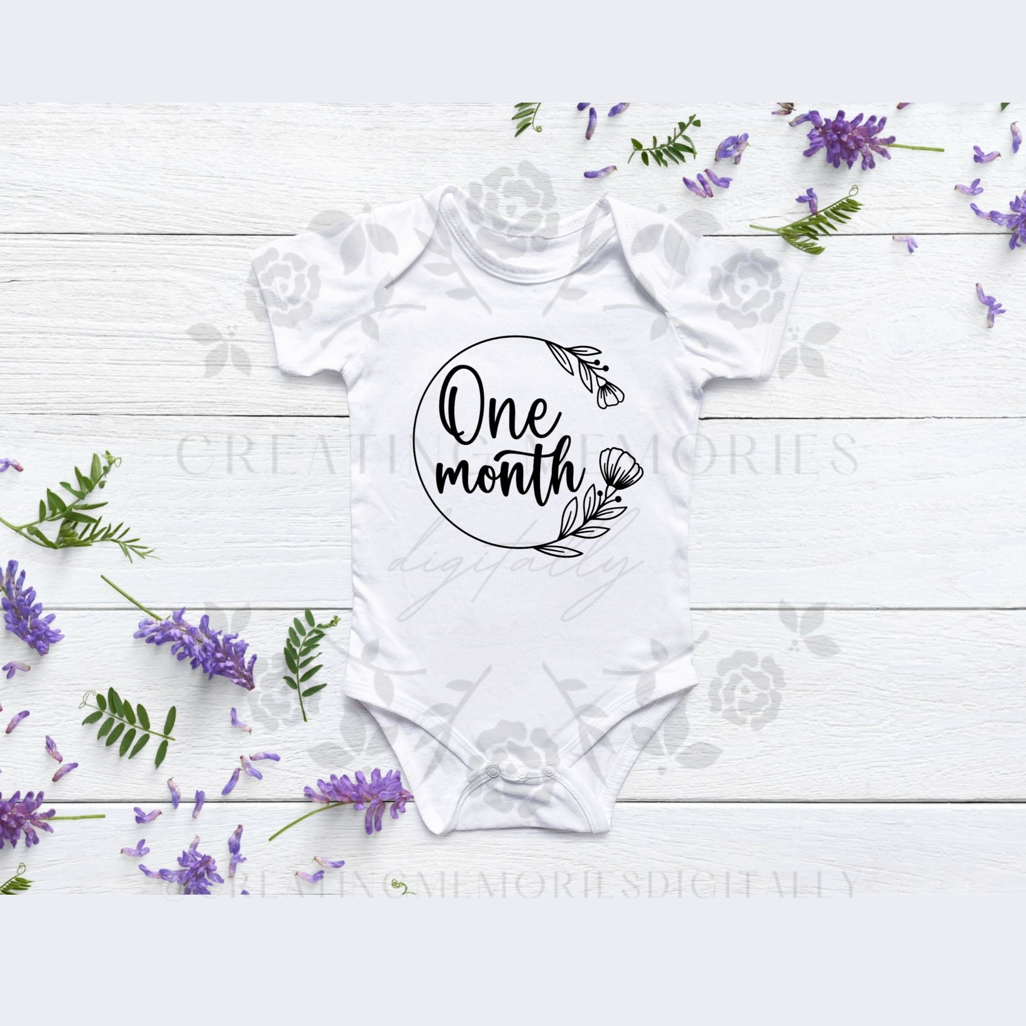 Floral Baby Rounds Svg, Baby Milestone Rounds SVG, Baby Rounds SVG PNG ...
