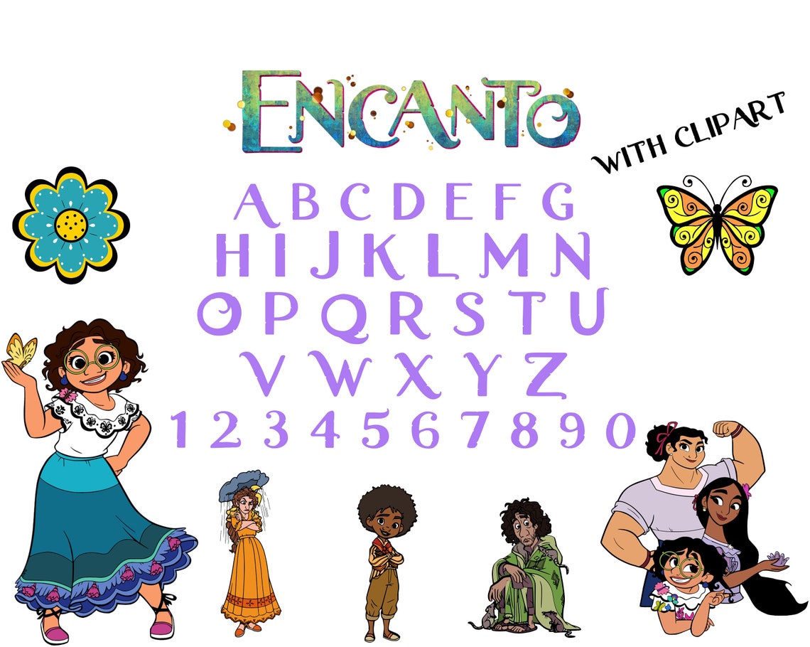 Encanto Font and Clipart SVG Png Maribel Luisa Isabella | Etsy UK