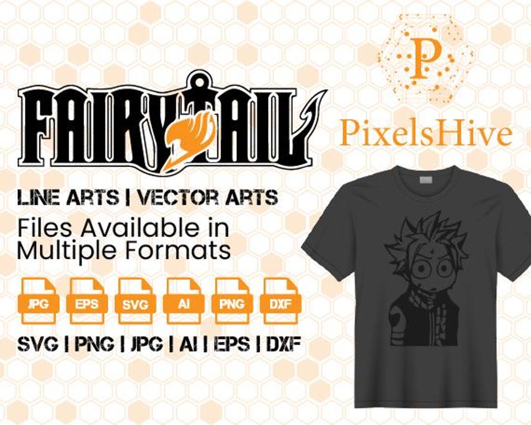 Anime Line Art Bundle, "natsu" Edition – Hand-drawn SVG, Fairytale ...
