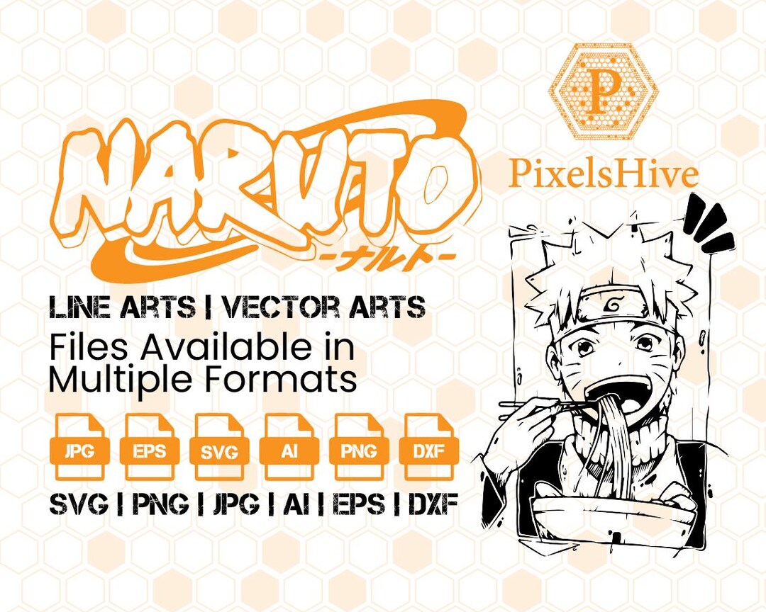 Anime Line Art Bundle, "naruto" Edition – Hand-drawn SVG, Ninja Clipart ...