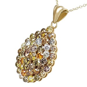 Fancy Diamonds Pendant, 3.51ct Diamonds, 14k Yellow Gold - Etsy