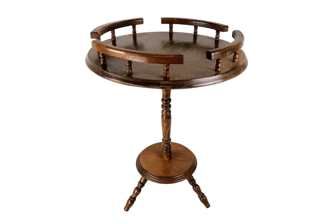 Vintage Round Wine Table, Oak, France, 1950s - Etsy