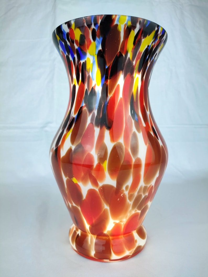 Franz Welz Vase, 24 Cm, Spatter Glass - Etsy