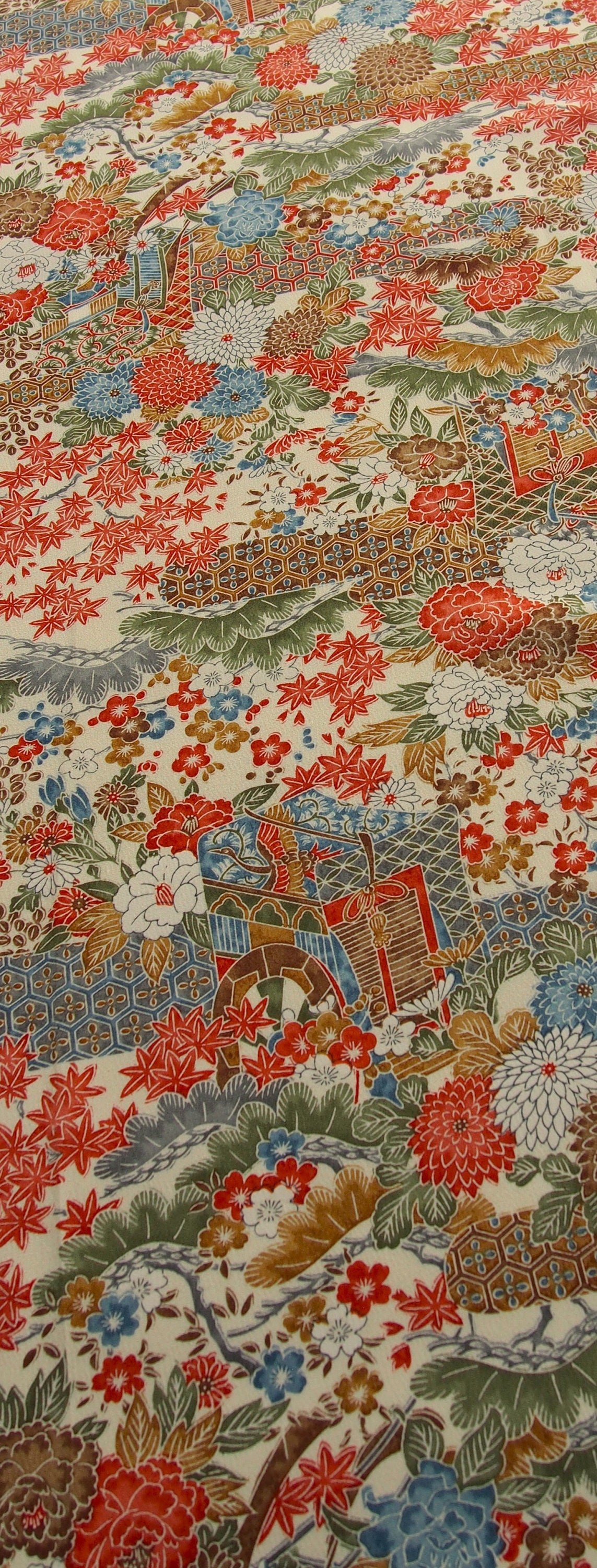 Vintage Kimono Fabric for Crafting, Sewing, Doll Making, Quilting ...