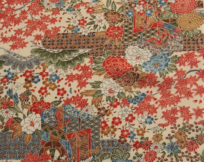 Vintage Kimono Fabric for Crafting, Sewing, Doll Making, Quilting ...
