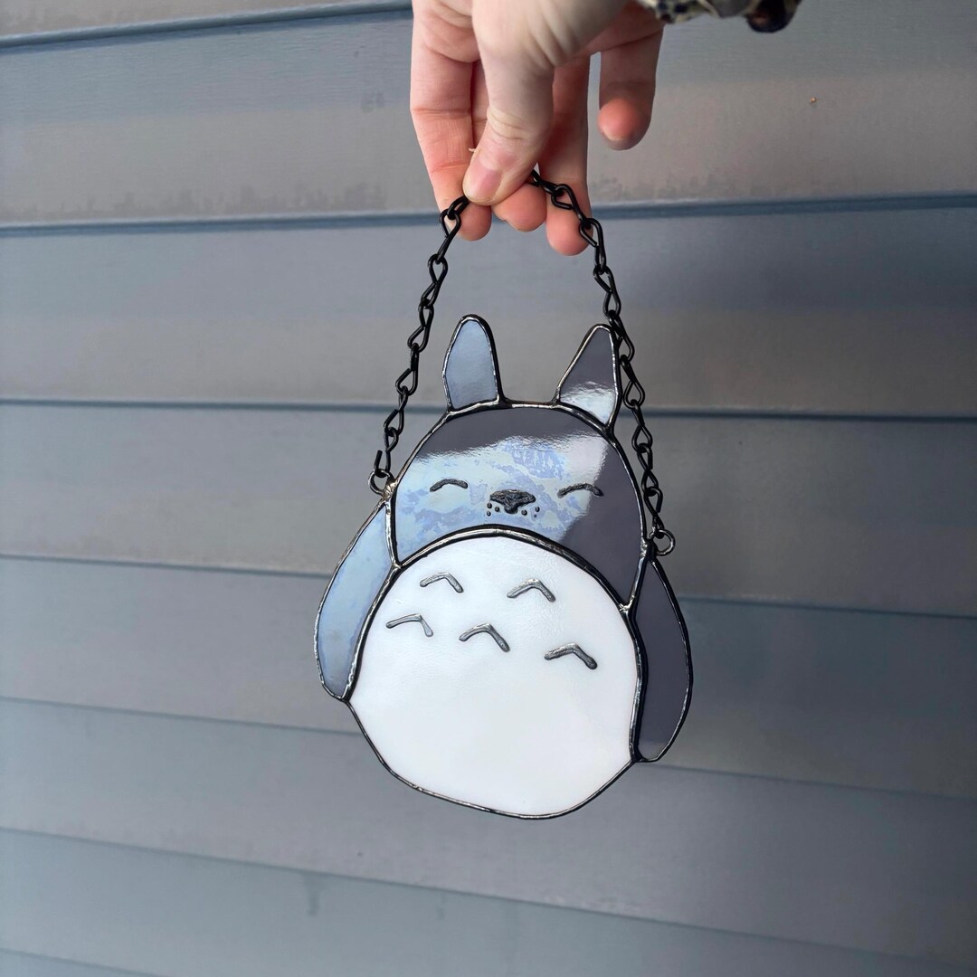 Totoro Inspired Anime Stained Glass Suncatcher - Etsy