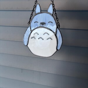 Totoro Inspired Anime Stained Glass Suncatcher - Etsy