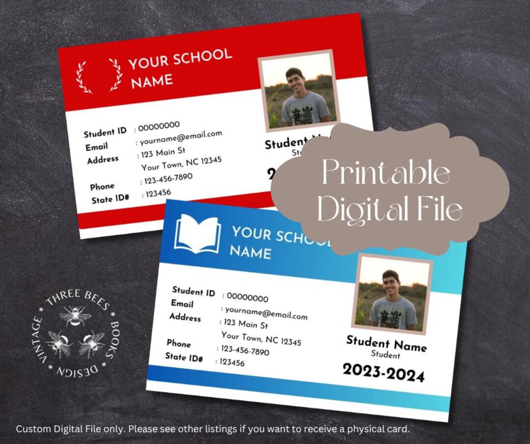Printable Homeschool ID Card: Custom Student/teacher Identification ...