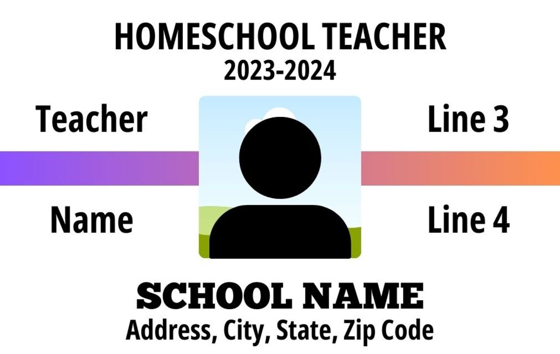 Homeschool ID Card, Homeschool Teacher ID, Homeschool Student ID, Home ...