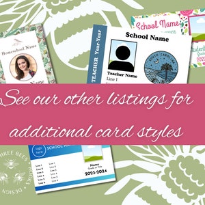 Custom Homeschool Student ID Card: Teacher or Student - Etsy