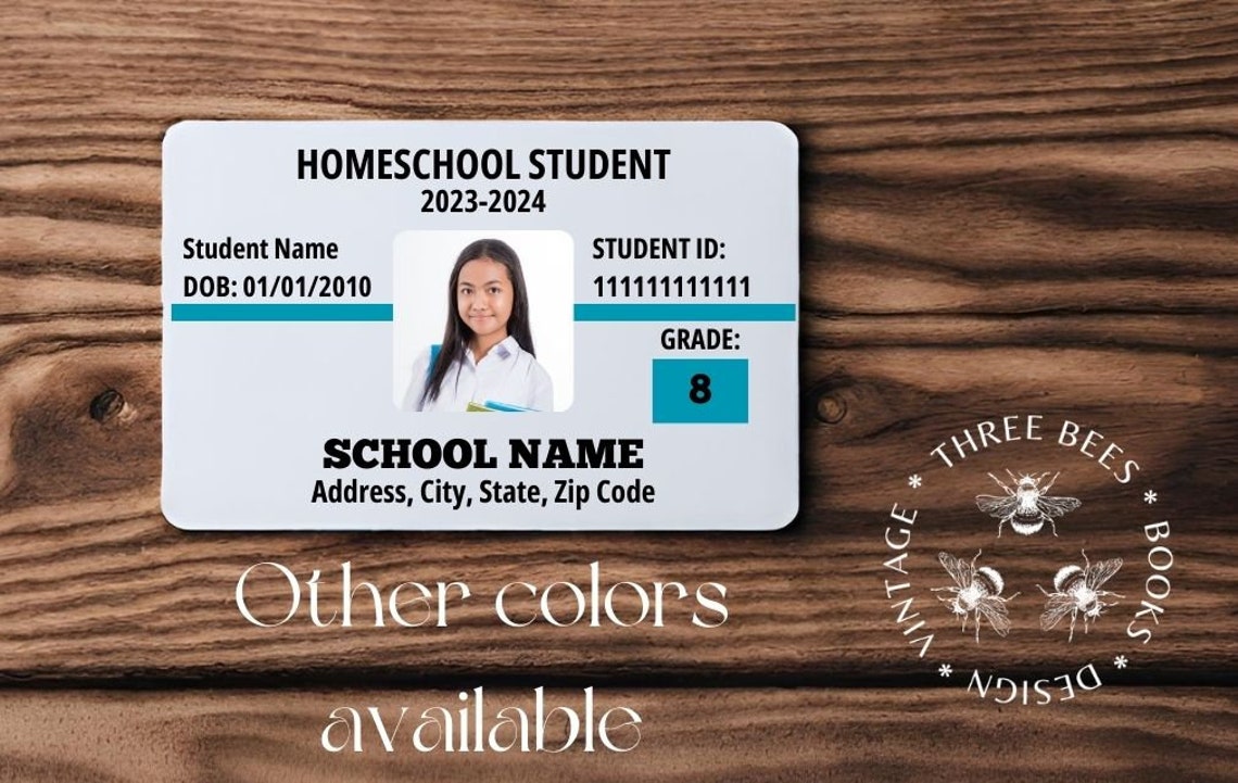 Homeschool ID Card, Homeschool Teacher ID, Homeschool Student ID, Home ...