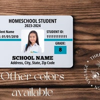 Editable Homeschool Student ID Card Template (digital Download) - Etsy
