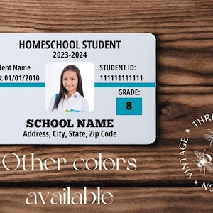 Homeschool ID Card, Homeschool Teacher ID, Homeschool Student ID, Home ...