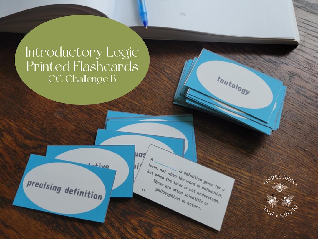 Introductory Logic Printed Flashcards: Challenge B Logic - Etsy
