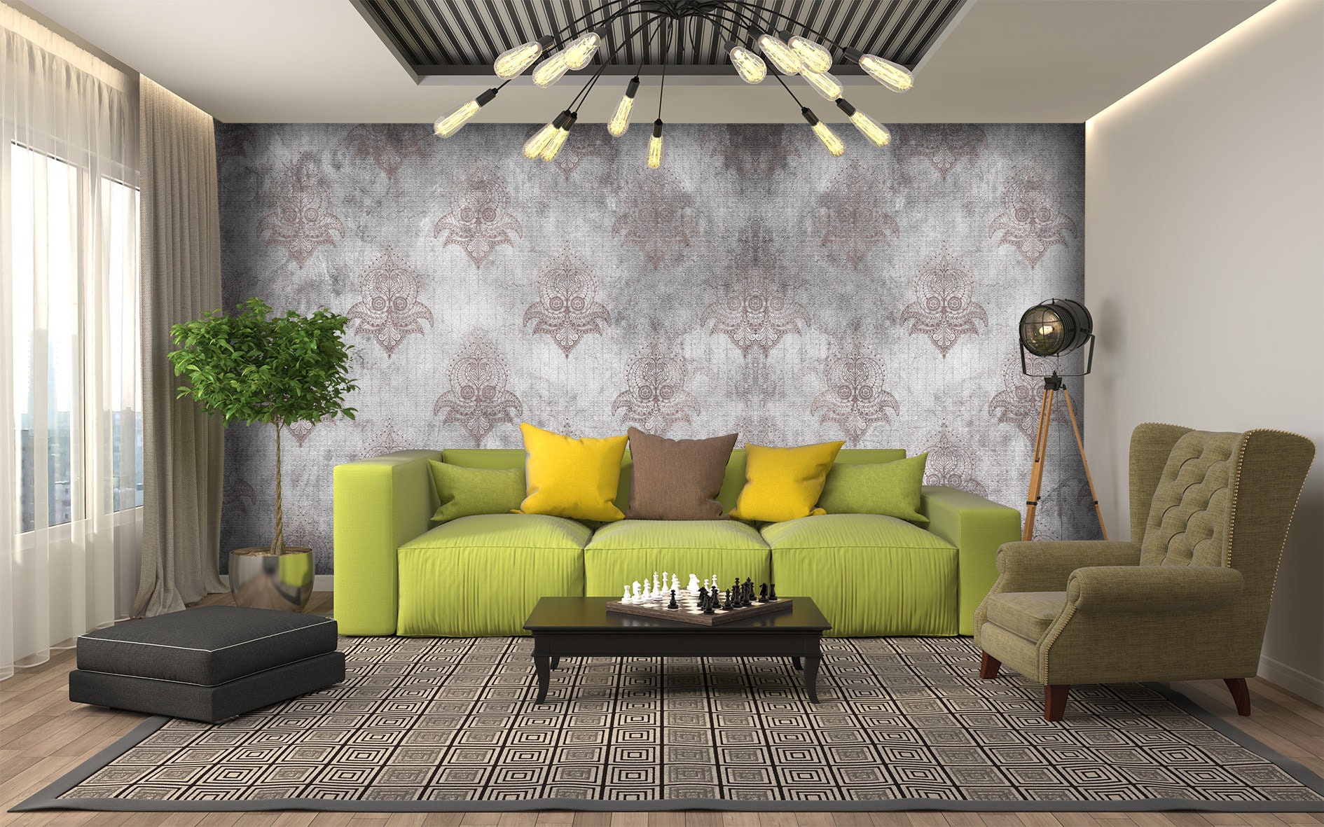 Pink Ornaments Avant Garde Wallpaper, Timeless Wallpaper, Elegant ...