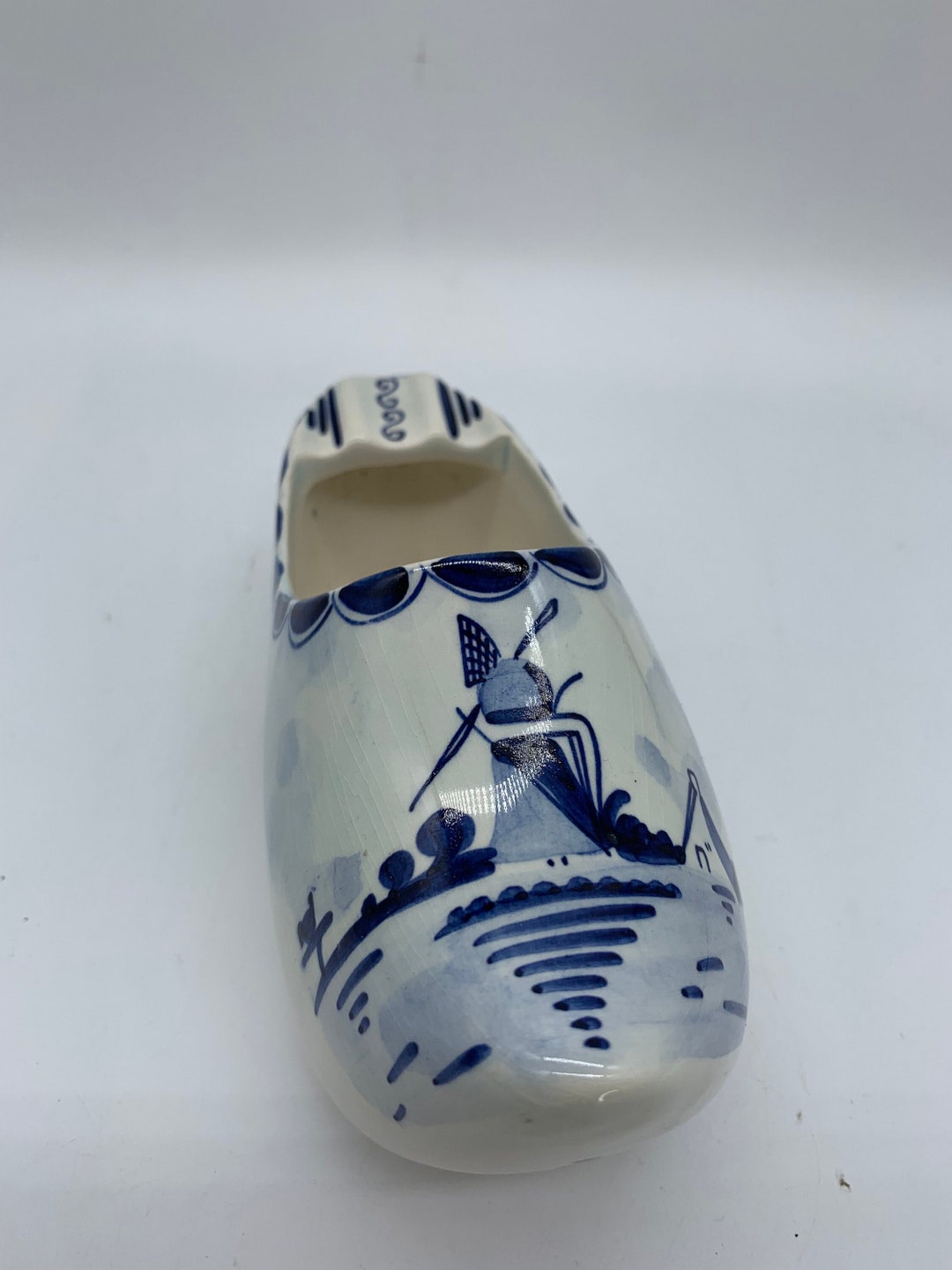 Delft Souvenir Dutch Netherlands Pottery Blue White Clog Shoe Ashtray ...