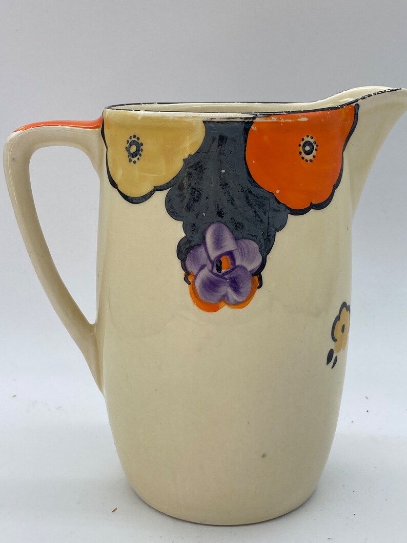 Myott & Sons Art Deco Sample Pitcher Hand Painted Rare - Etsy