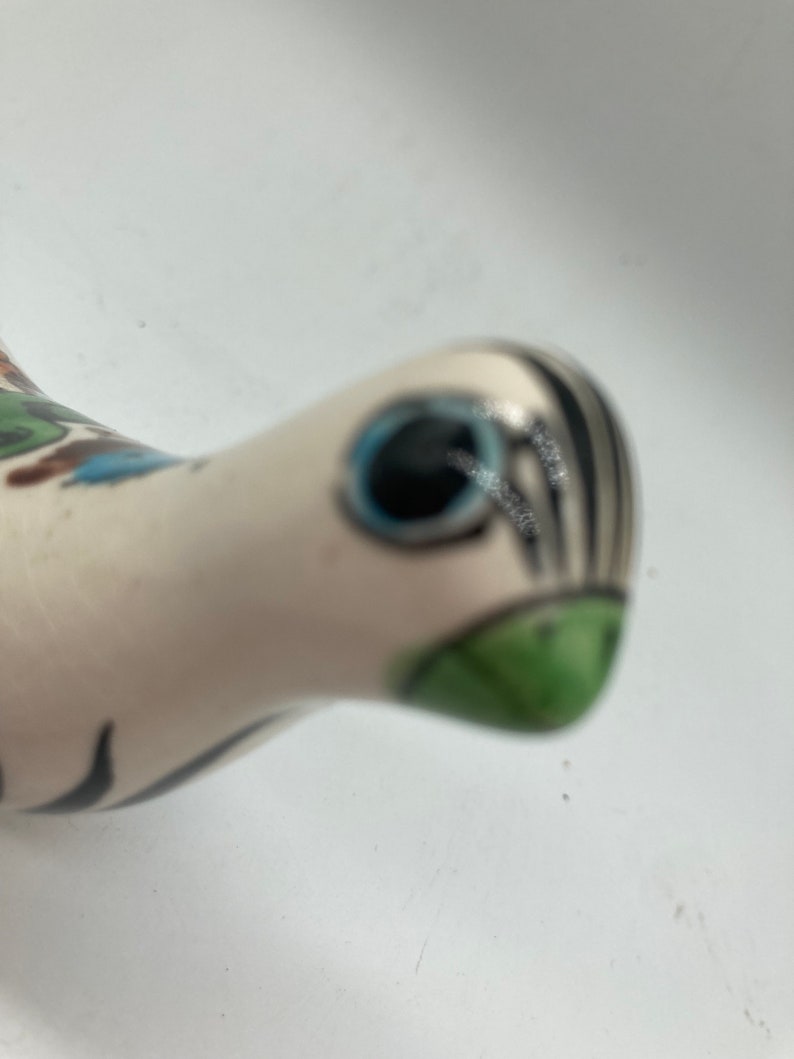 Hand Painted MEXICO Pottery Bird Figurine Baby Bird on Back - Etsy
