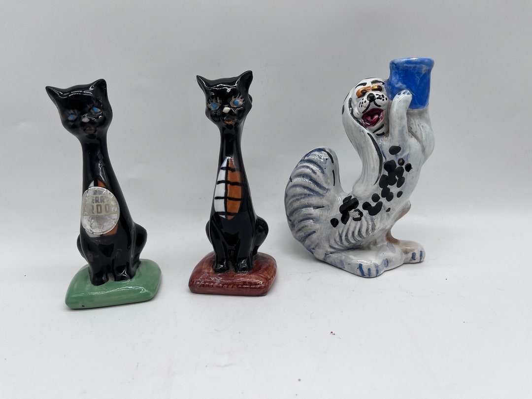 1960s DRIOLI Italy Hand Painted Ceramic Liqueur Bottles Character ...