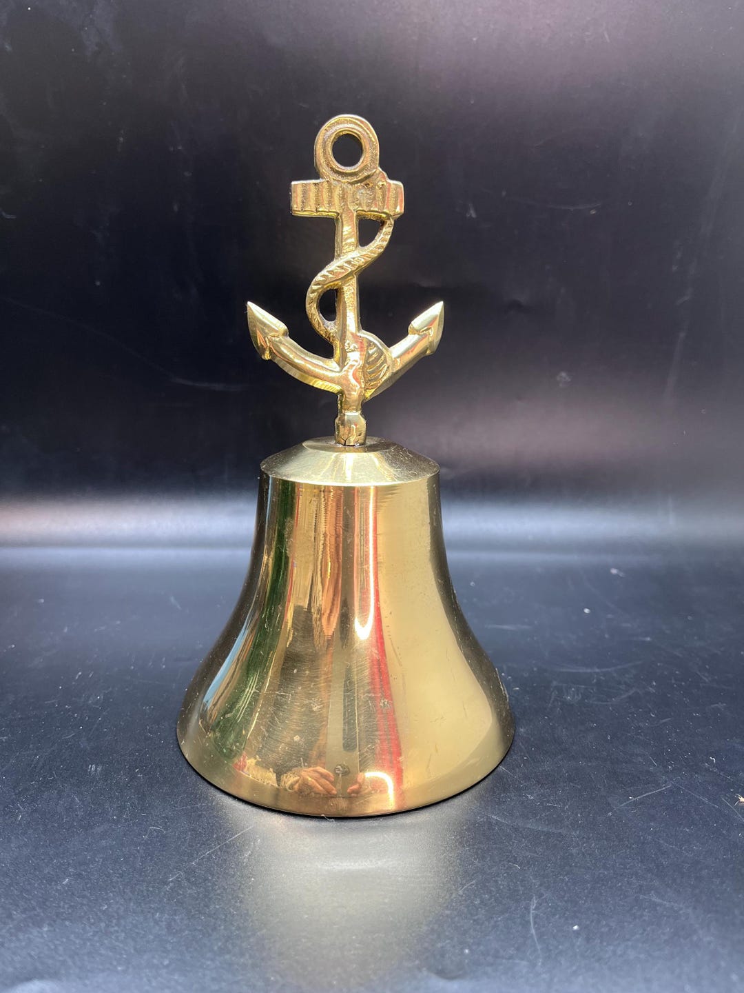 Brass Nautical Bell Anchor Robe Gold Vintage - Etsy