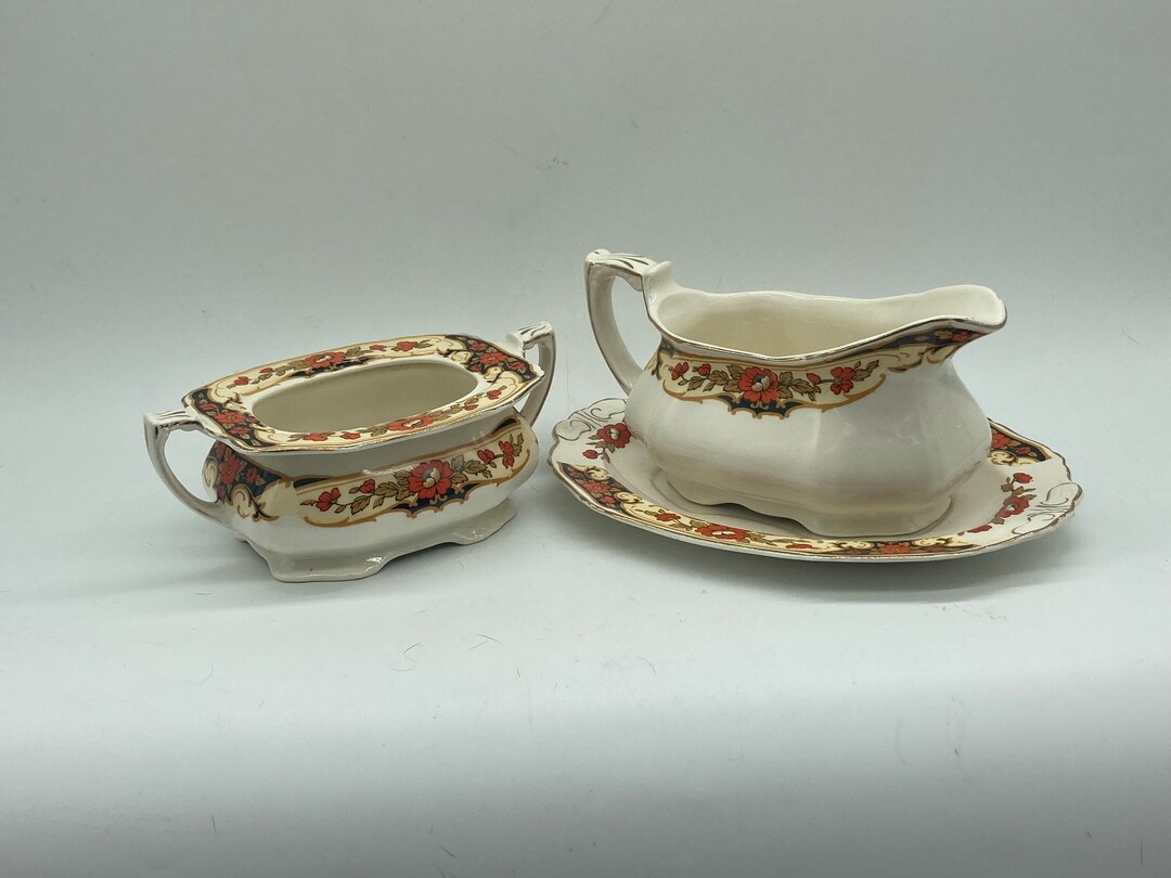 Art Deco 1933-1939 Alfred Meakin DUNKIRK HARMONY 3 Piece Serving Set ...