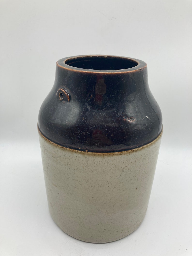 Stoneware Pickle Crock Antique Two Tone Unmarked Made in - Etsy