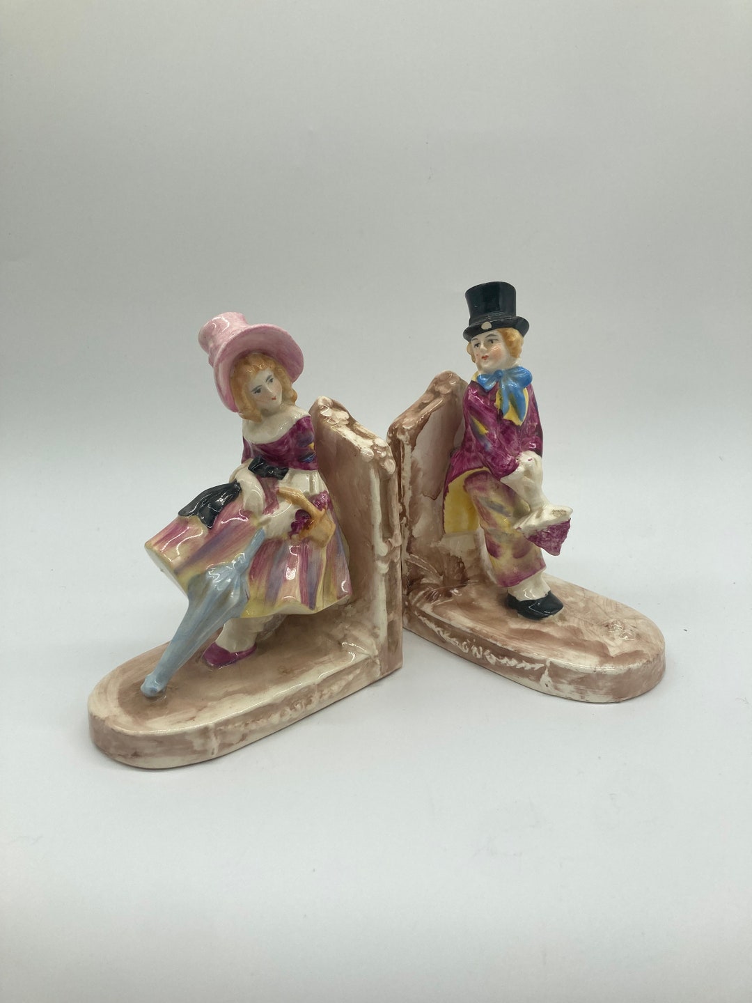 Antique English Bookends Late Victorian/edwardian Circa 1900-1910 Hand ...