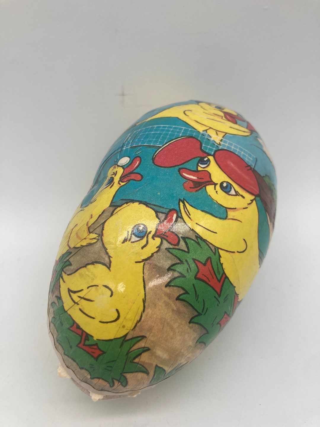 German Paper Mache Easter Egg 1950s Vintage Candy Container Chicks at ...