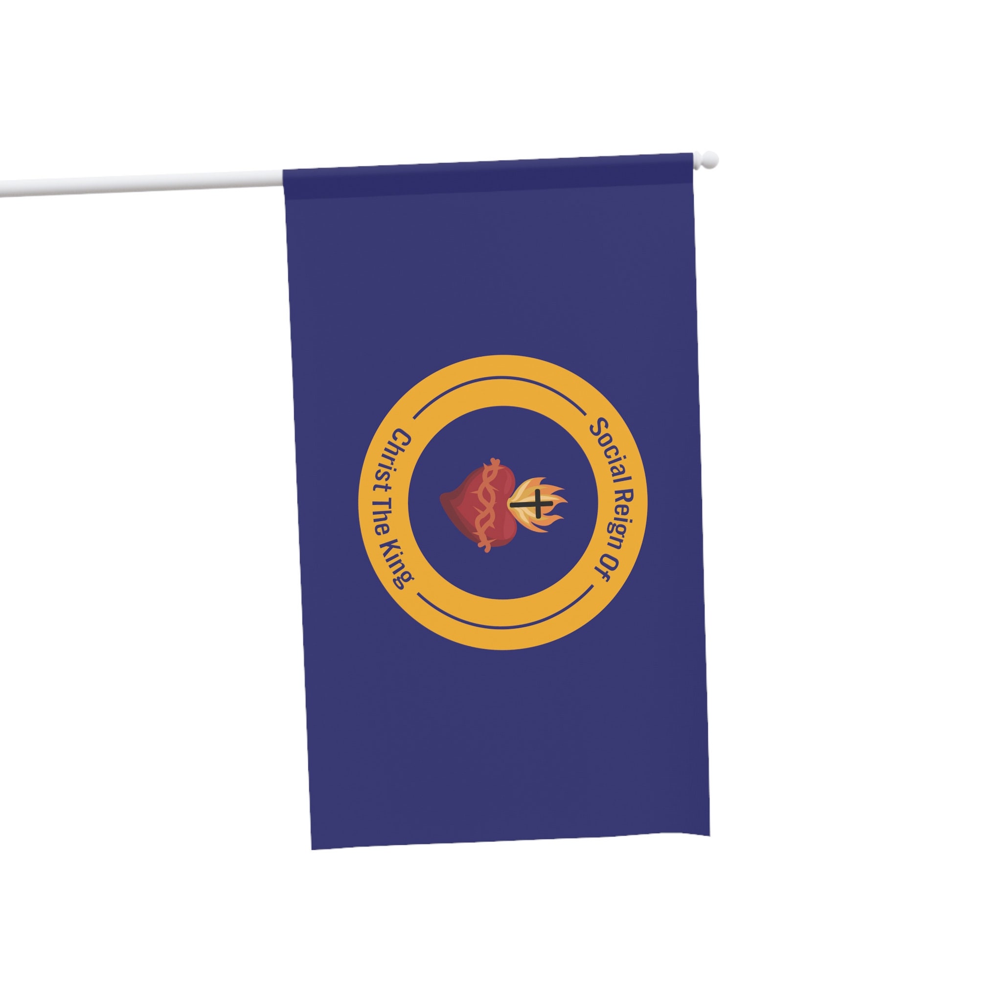 Christian Catholic Sacred Heart of Christ the King Blue House Banner ...